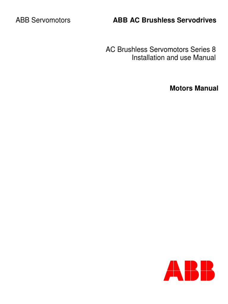 ABB Servomotors Manual 02 - 0310e 8c Series | PDF | Electrical ...