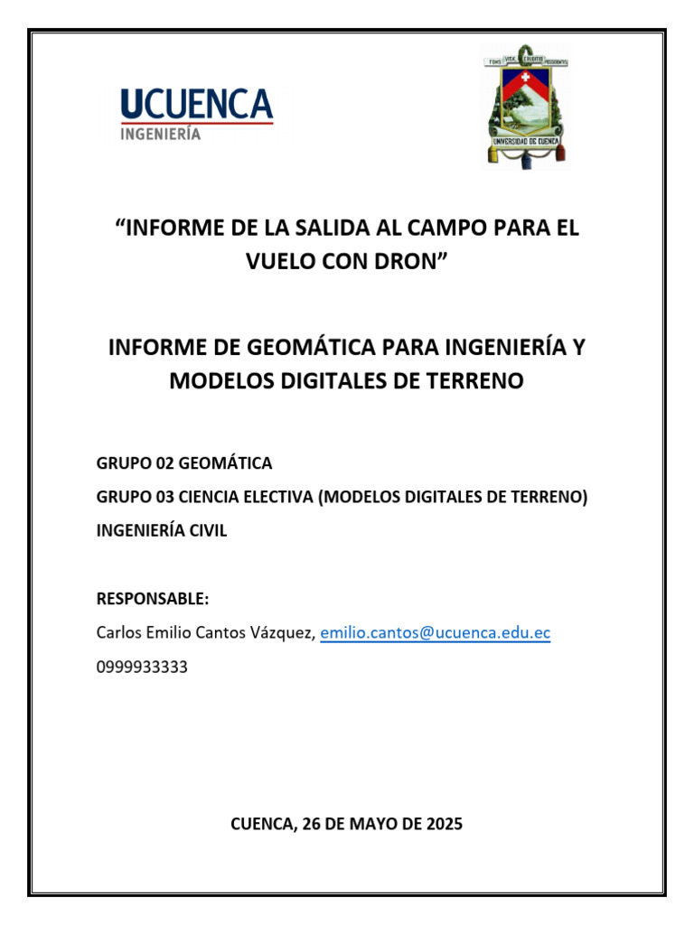 Informe DRON | PDF | Geomática | Sensores remotos