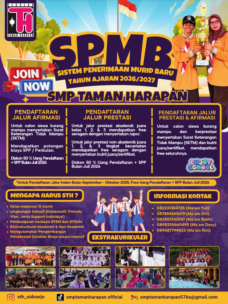 Poster SPMB SMP Taman Harapan PDF | PDF
