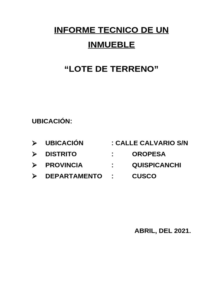 Memoria Descriptiva Yersi | PDF