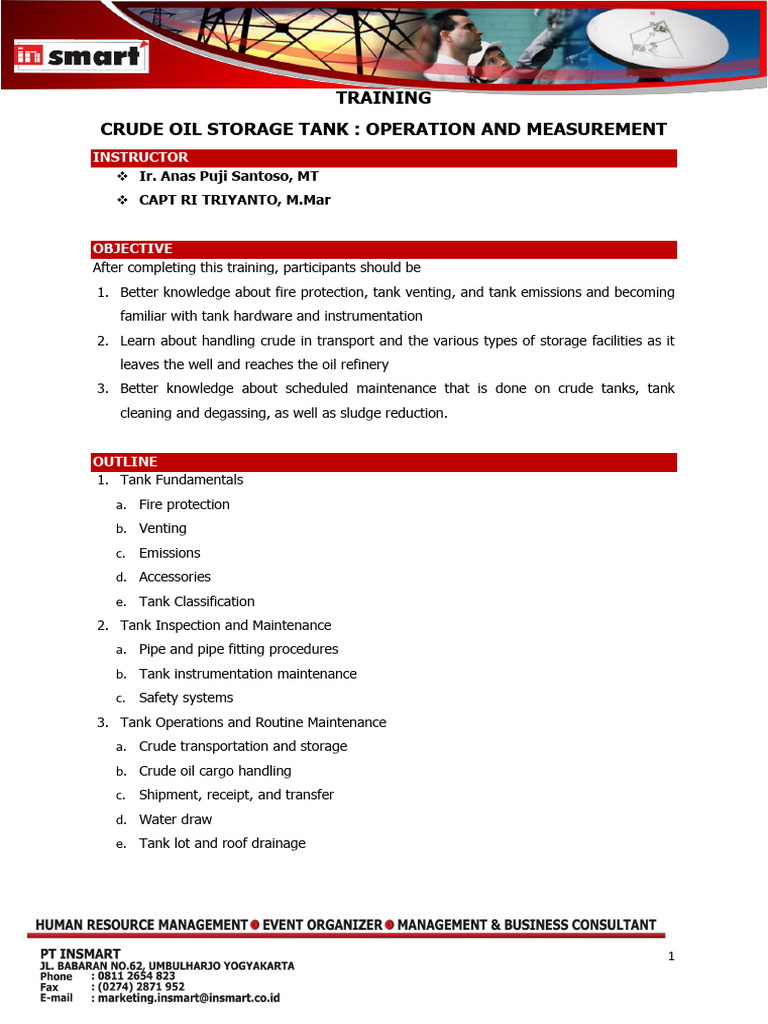 Crude Oil Storage Tank Operation and Measurement | PDF | Oil Tanker | Port