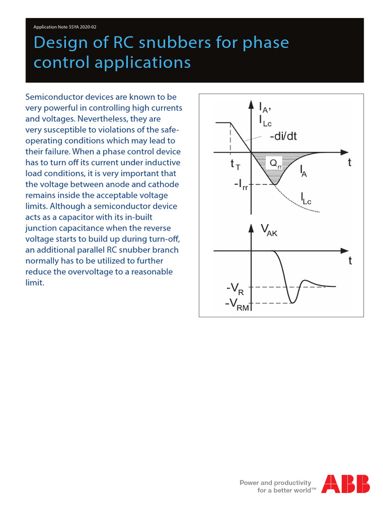 RC Snubber Design for Phase Control | PDF | Capacitor | Rectifier
