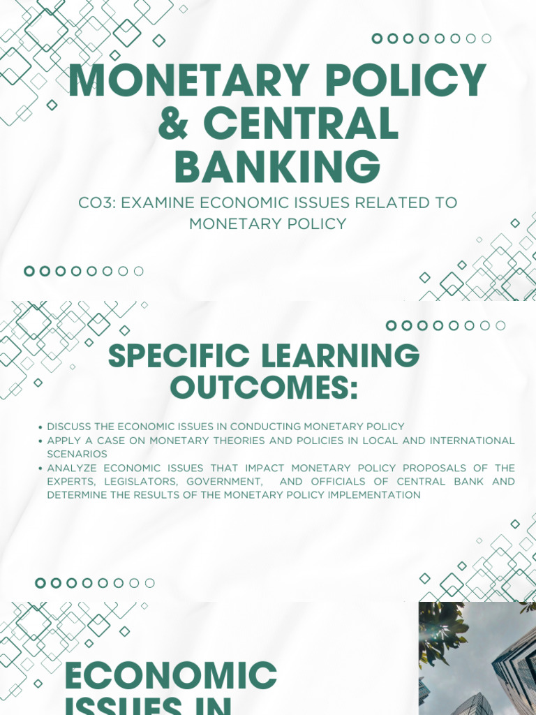 Economic Issues in Monetary Policy | PDF | Monetary Policy | Inflation