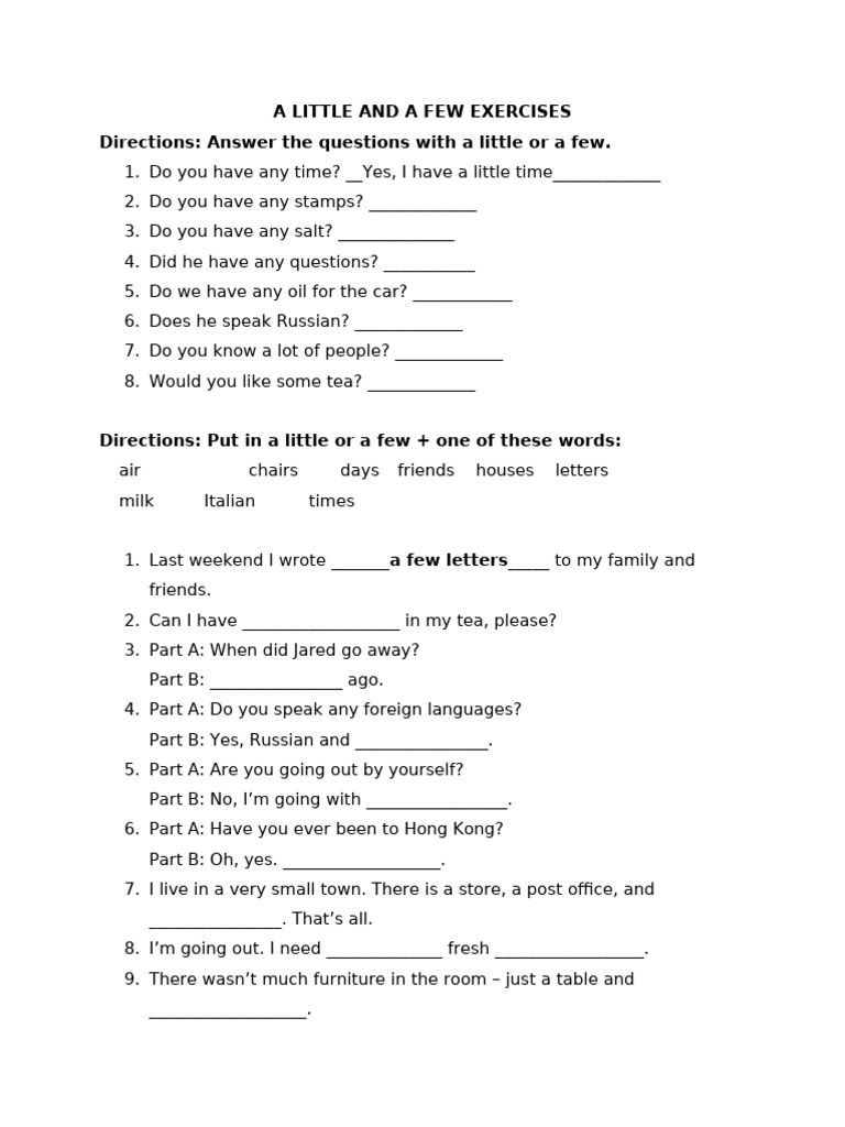A Little and A Few Exercises | PDF
