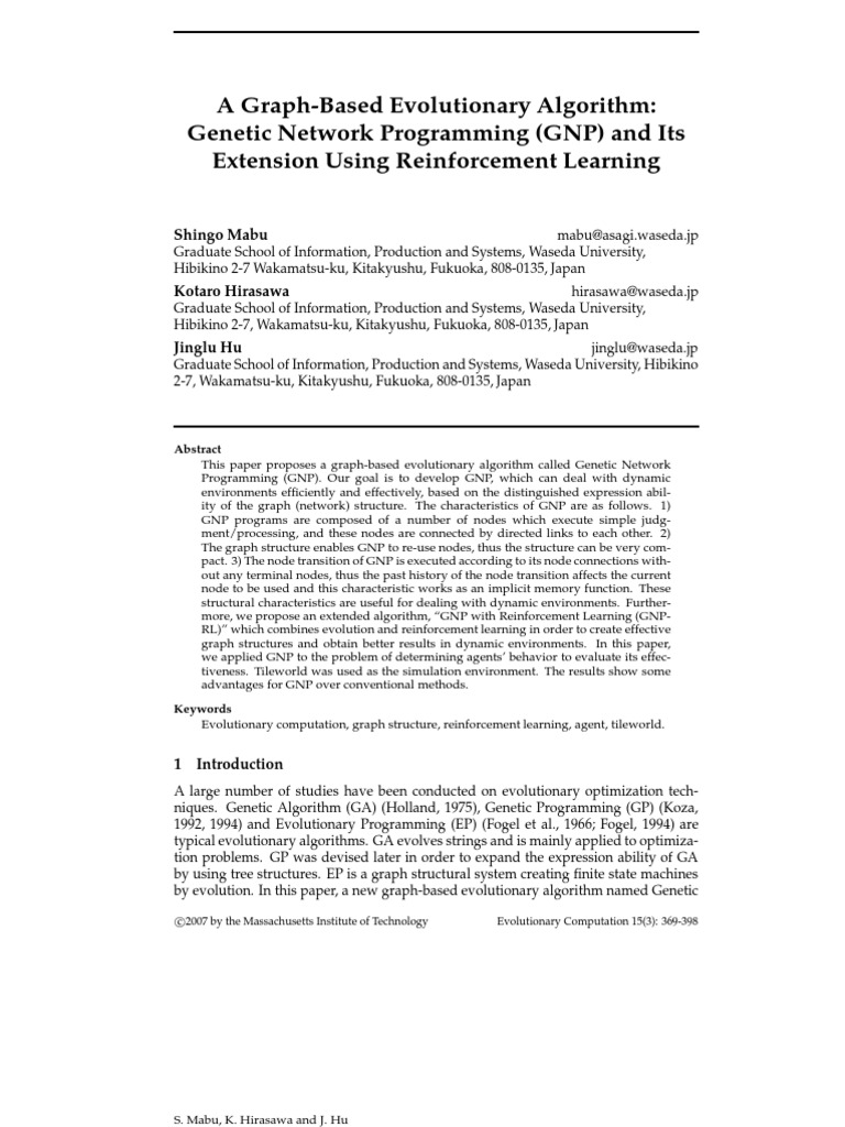 A Graph-Based Evolutionary Algorithm | PDF