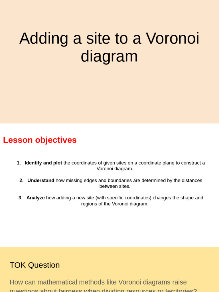 Adding Sites to Voronoi Diagrams | PDF