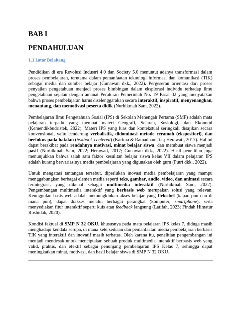 Contoh BAB I Aziza | PDF