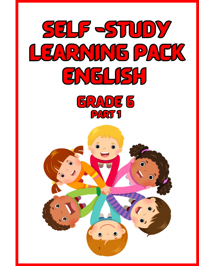 Grade 6 English Self Study Pack Part 1 Cover Page | PDF