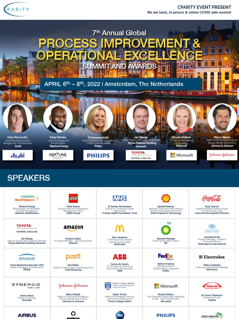7th Annual Global Process Improvement Operational Excellence Agenda ...