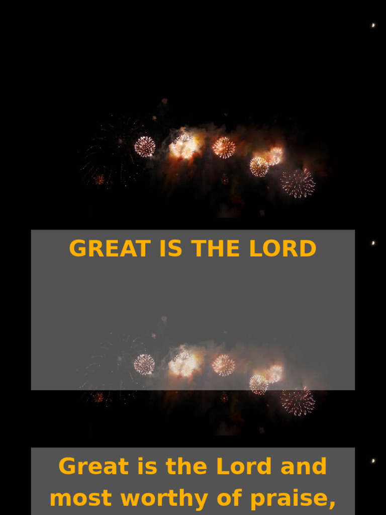 Great is the Lord: A Praise Hymn | PDF