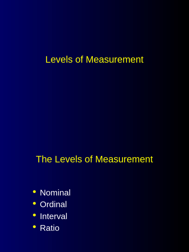 Understanding Levels of Measurement | PDF | Level Of Measurement | Quantity