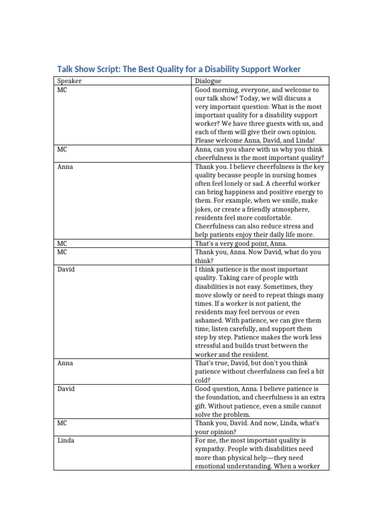 Bản Sao Talk - Show - Script | PDF | Sympathy | Emotions