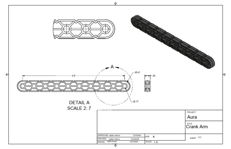 Crank Arm Drawing v1 | PDF