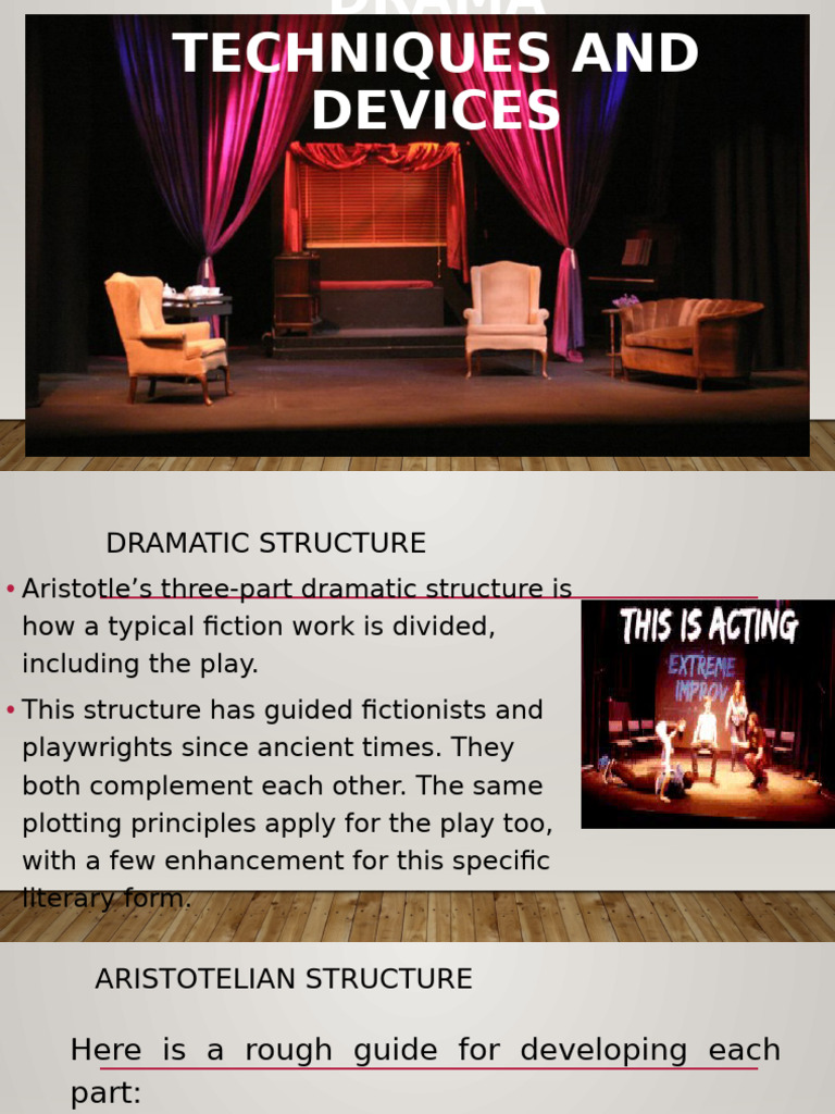 Overview of Drama Techniques | PDF | Plot (Narrative) | Literary Theory