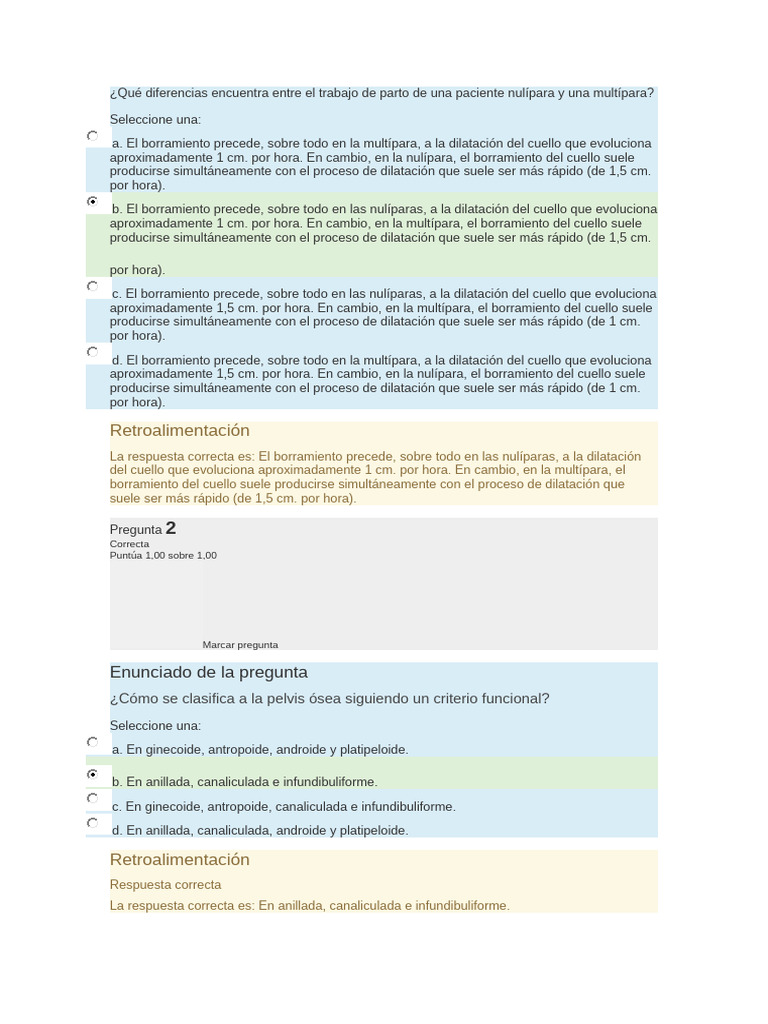 Parcial Obstetricia | PDF | Parto | El embarazo