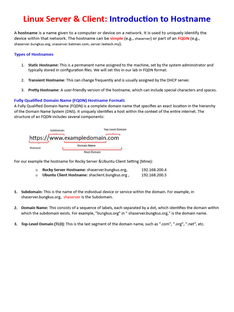 Lab 2c Hostname Student V3 | PDF | Domain Name | Domain Name System
