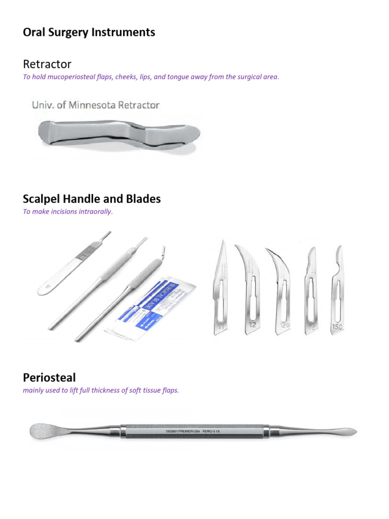 Oral Surgery Instruments and Forceps | PDF