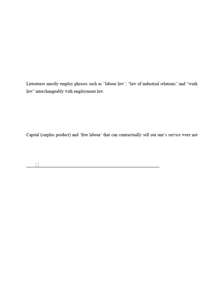 Introduction to Employment Law Concepts | PDF | Employment | Labour Law