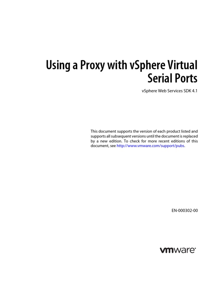 Vsp41 Using Proxy Virtual Serial Ports | PDF | Port (Computer ...