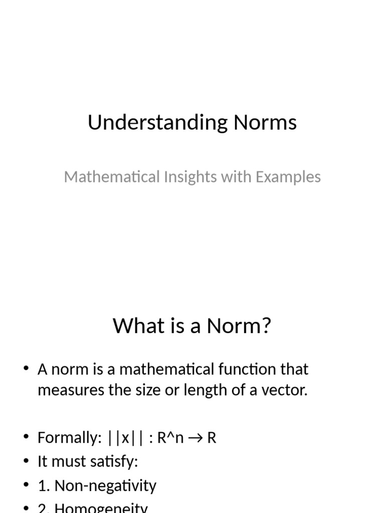 Norm Explanation | PDF