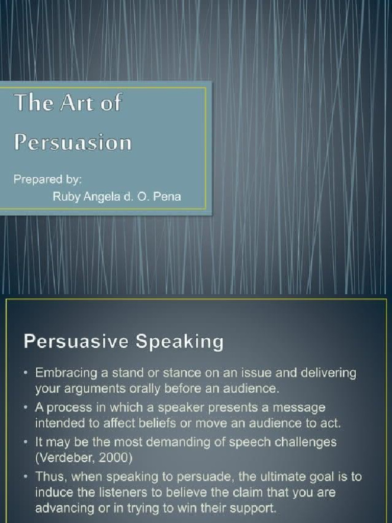 Art of Persuasion | PDF