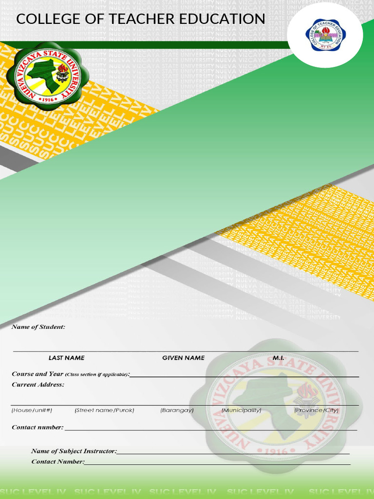 Editable Cover Page Template for Educators | PDF