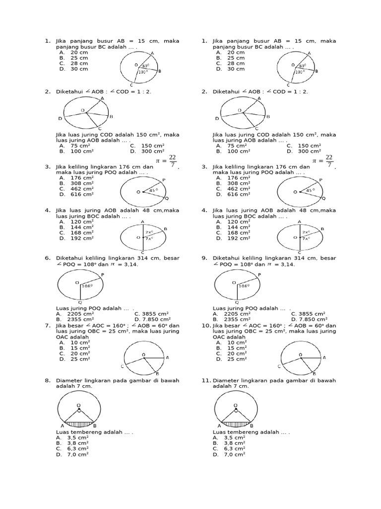 8 - Panjang Busur N Juring | PDF