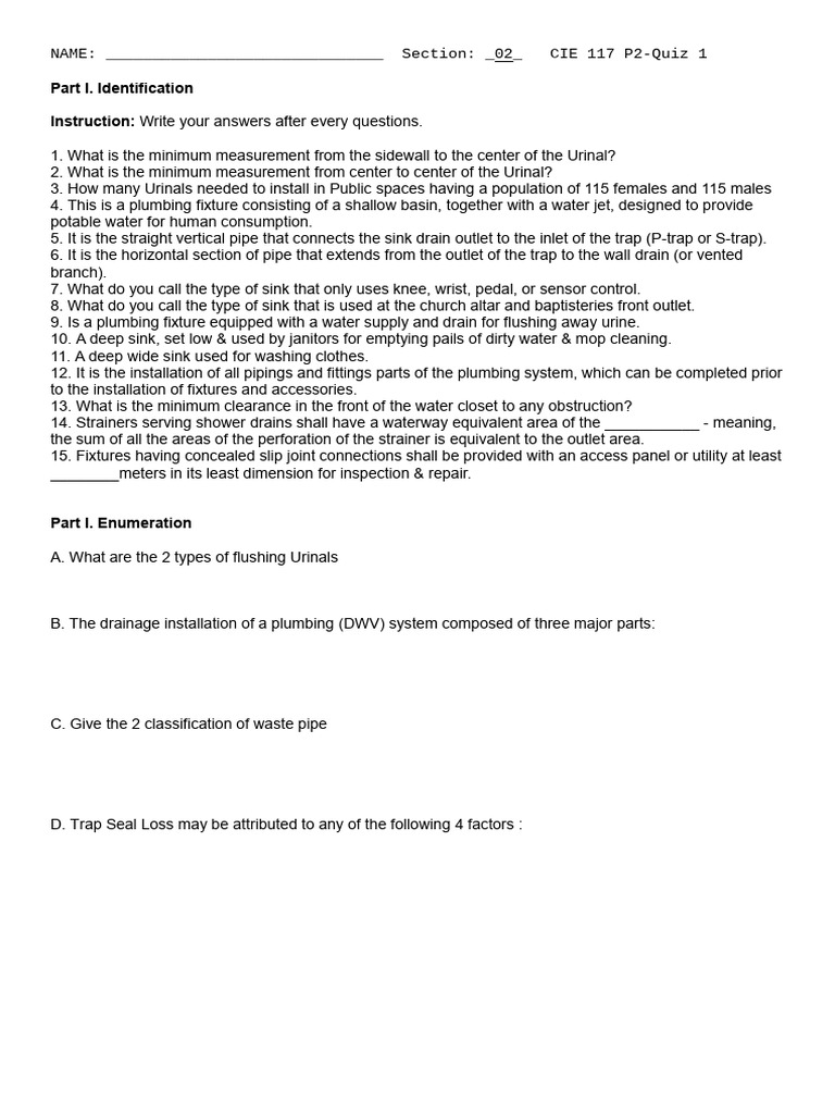 Cie 117 Quiz 1 P2 02 | PDF