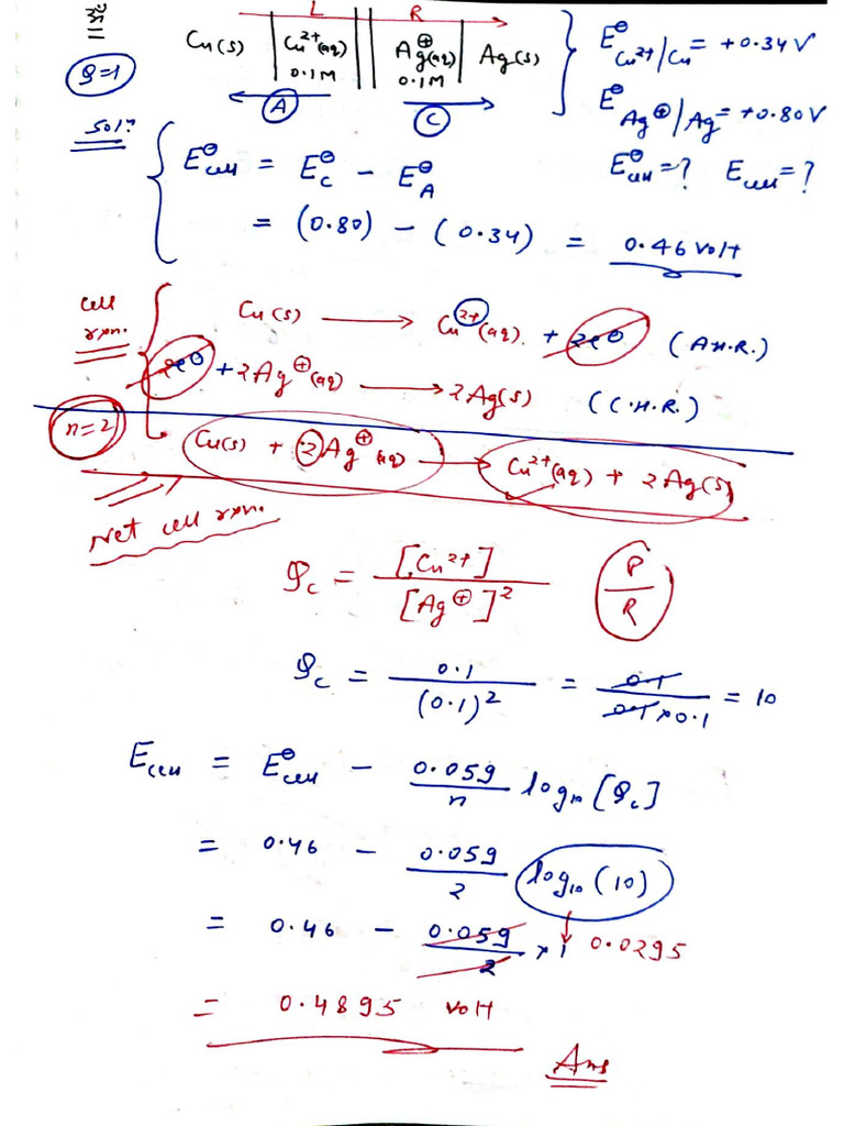 Nernst Equation | PDF