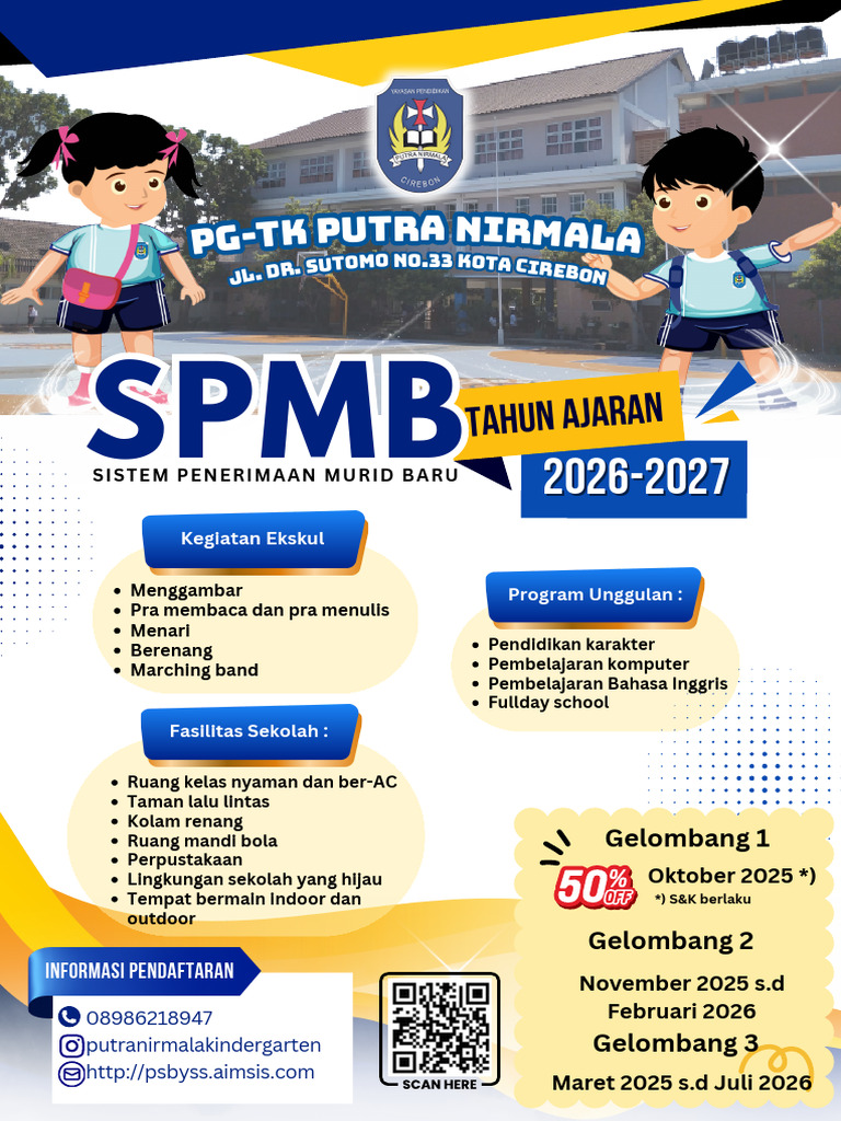 Biru Dan Oren Poster Minimalis Penerimaan Peserta Didik Baru (A5) | PDF