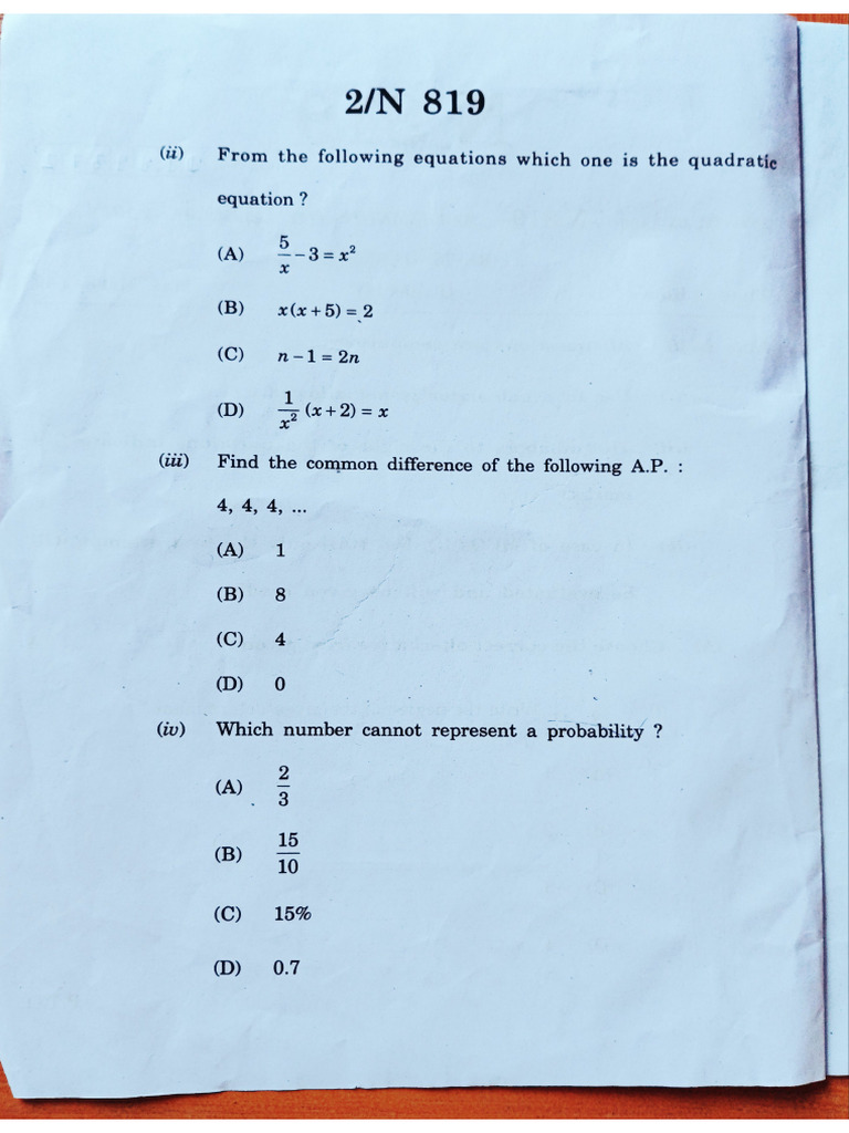 Maths Algebra Practice Question Paper ? | PDF
