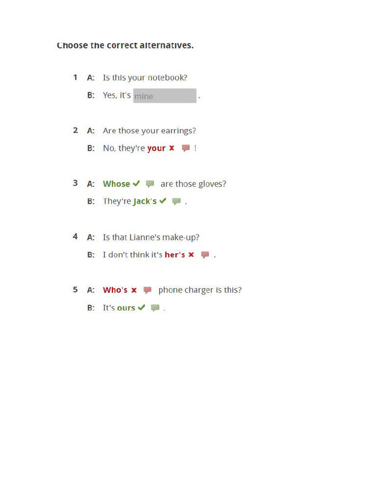 Correct The Mistake in Eight of The Sentences | PDF
