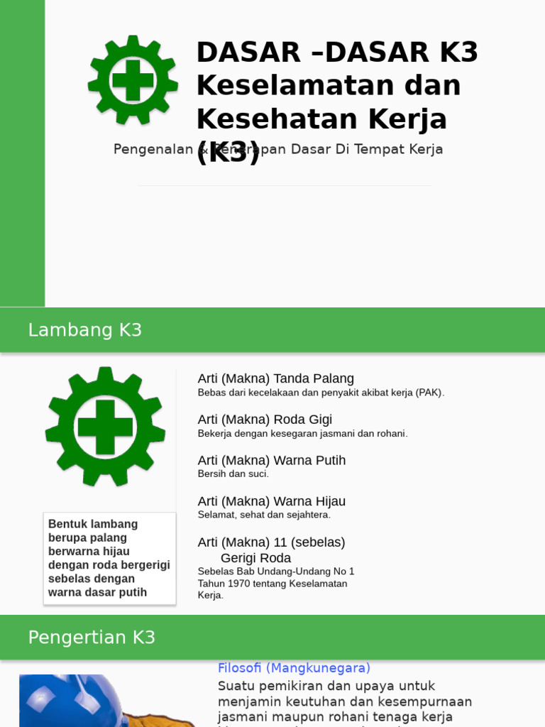 Dasar-Dasar Keselamatan Kerja K3 | PDF