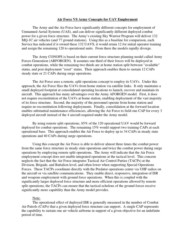 Uav Conops | PDF | Unmanned Aerial Vehicle | United States Air Force