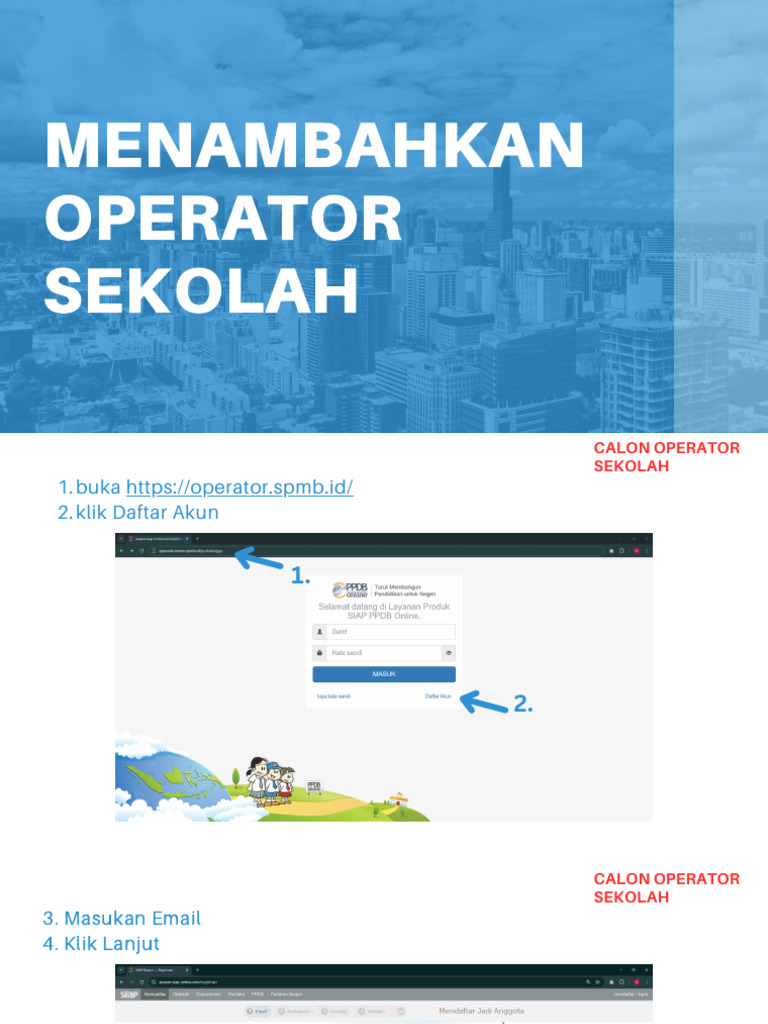 Panduan Pendaftaran Operator Sekolah | PDF
