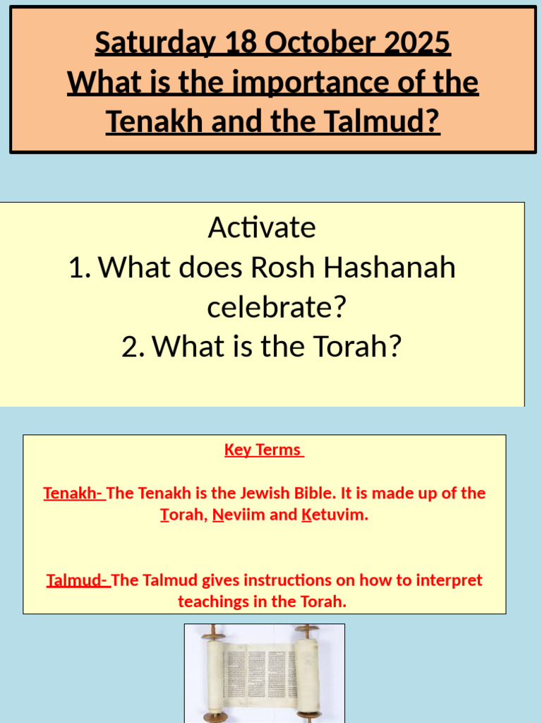 Tenakh and Talmud Lesson | PDF