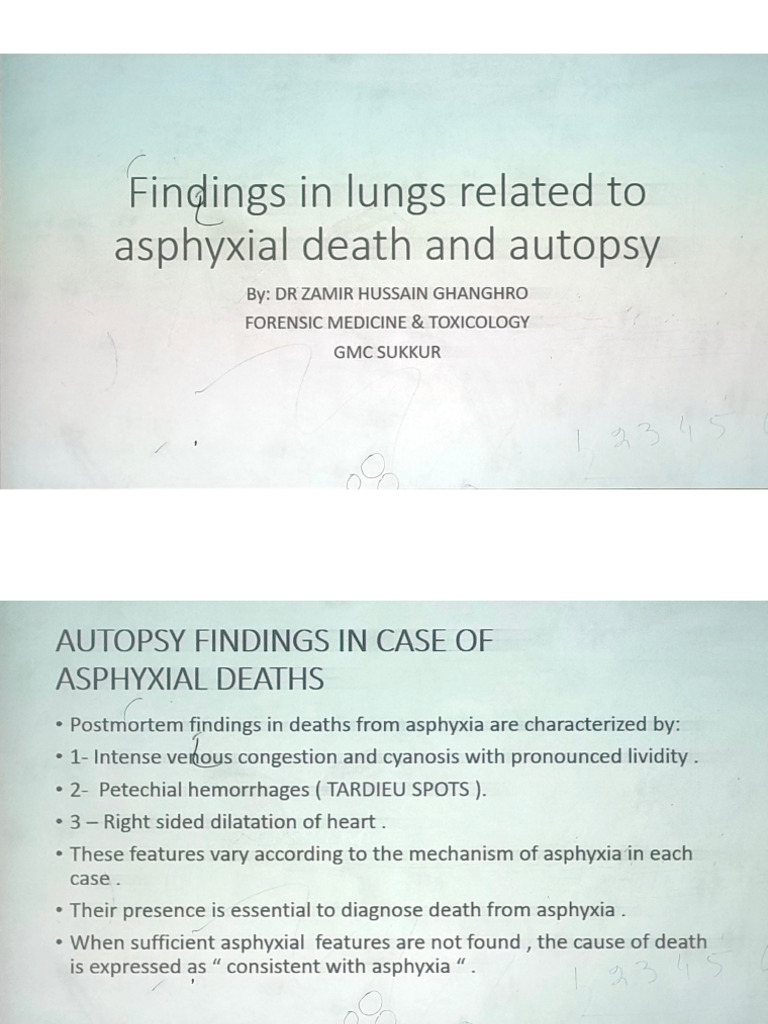 Asphyxial Death FM | PDF