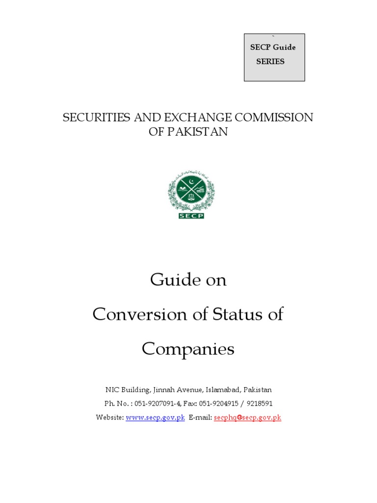 Company Status Conversion Guide | PDF