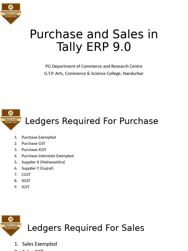 Tally ERP 9.0 Purchase and Sales Guide | PDF | Taxation | Taxes
