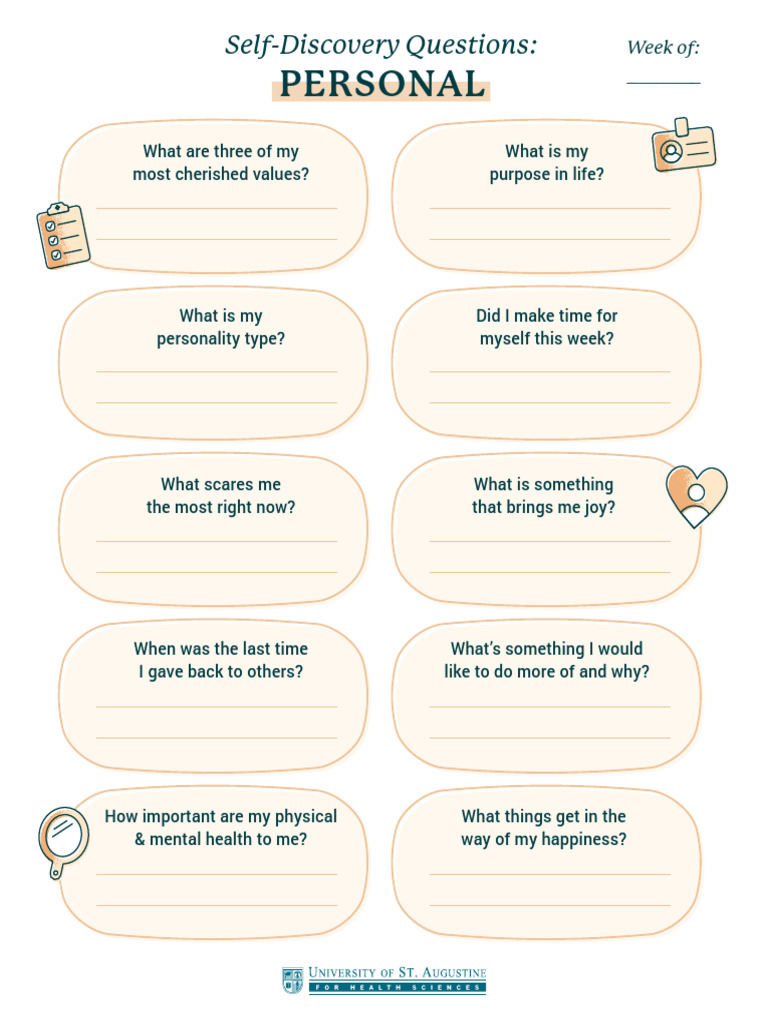 Self Discovery Questions Self | PDF