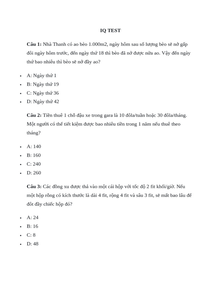 IQ Test | PDF