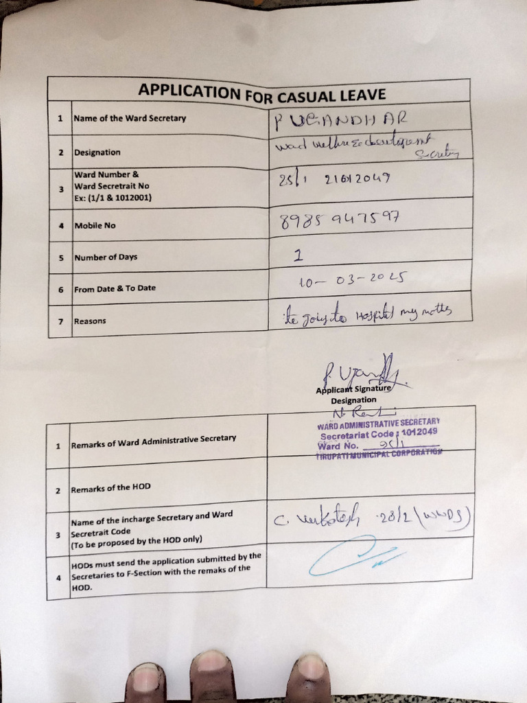 Casual Leave 2 | PDF