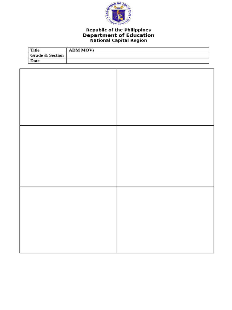 Adm Output Template | PDF