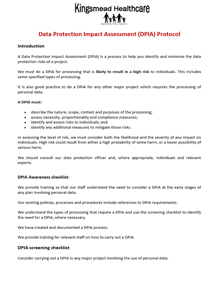 Data Protection Impact Assessment Guide | PDF | Risk | Privacy