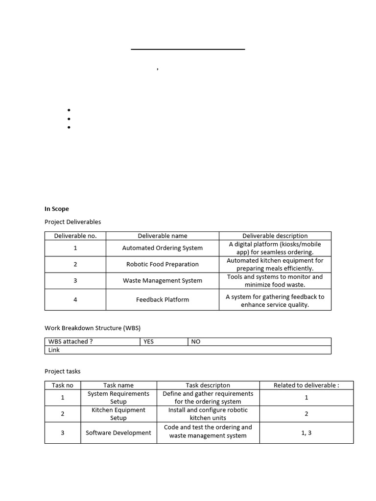 Project Scope Statement | PDF | Automation | Computing