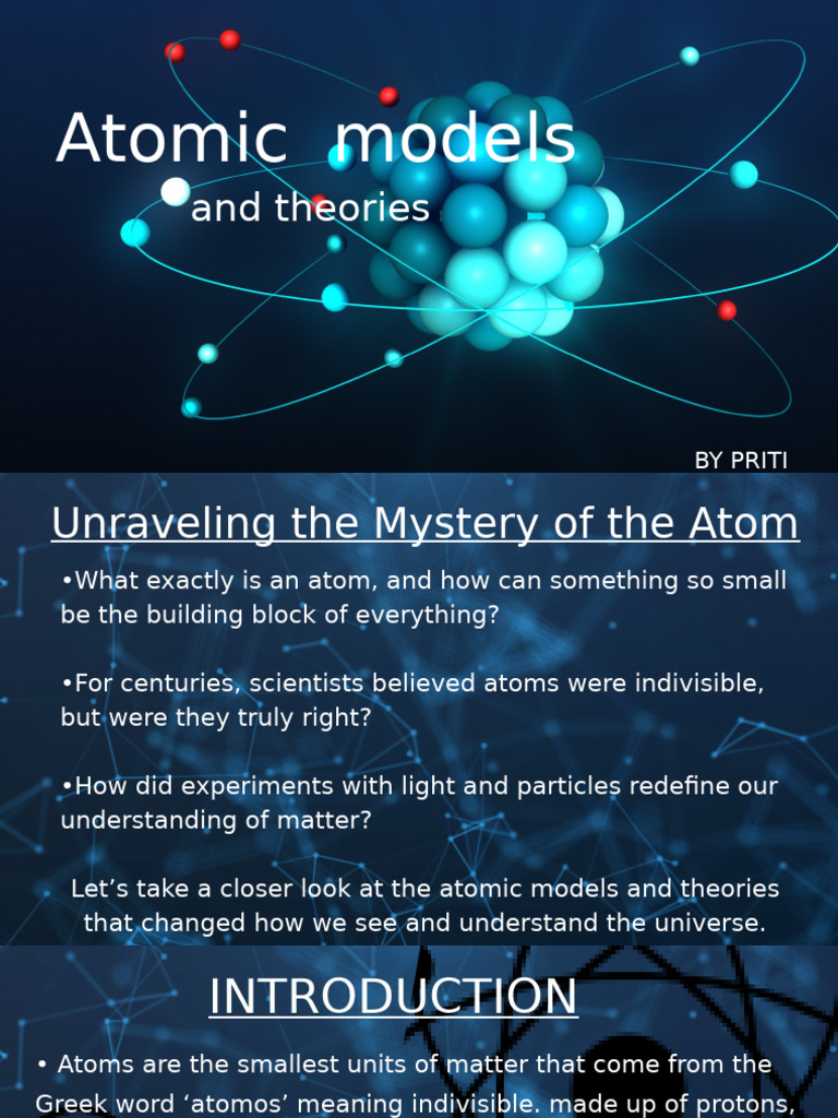 Evolution of Atomic Models Explained | PDF | Atoms | Atomic Nucleus