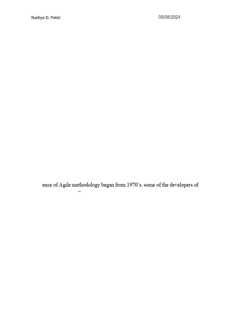 Agile Software Development Overview | PDF | Agile Software Development ...