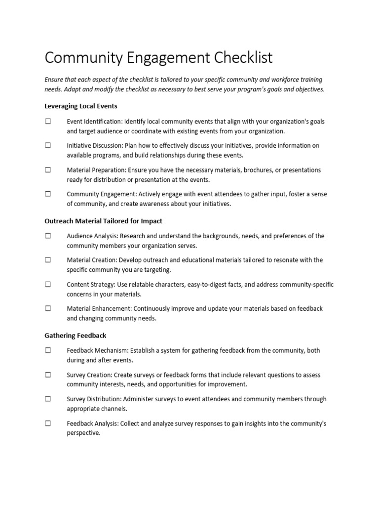 Community Engagement and Outreach Guide | PDF | Data