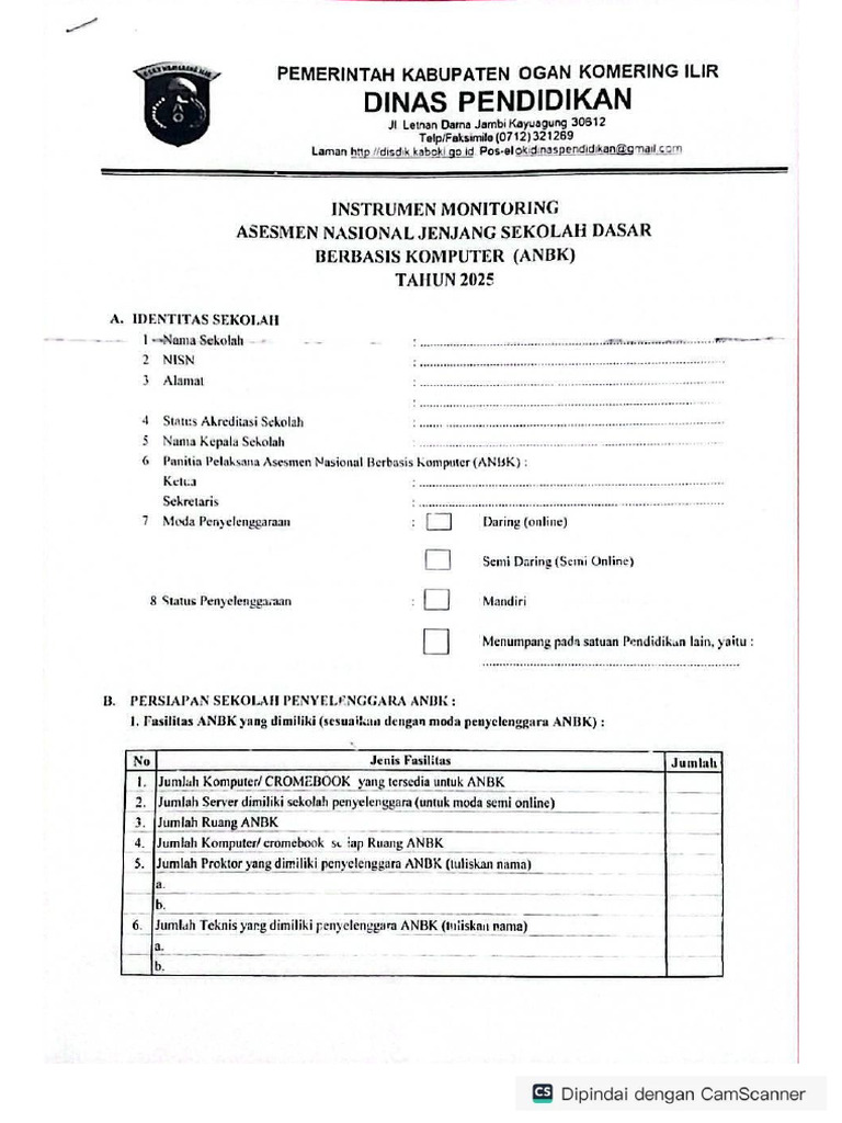 Instrumen Monitoring Asesmen Nasional Jenjang SD Berbasis Komputer ...