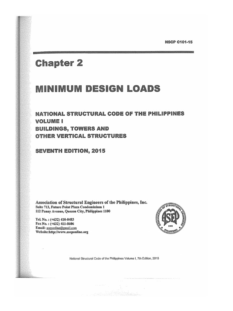 NSCP 2015 - Chapter 2 - Minimum Design Loads | PDF